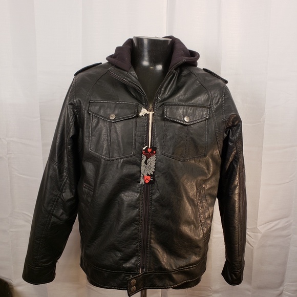 Brave Soul | Jackets & Coats | Brave Soul Black Label Faux Leather ...